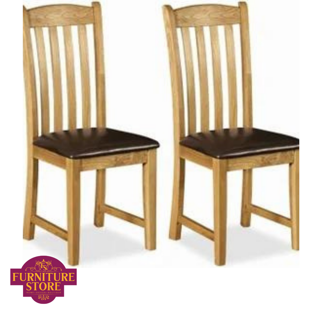 Salisbury Slatted PU Leather Seat | Dining Chairs | Furniture Store NI